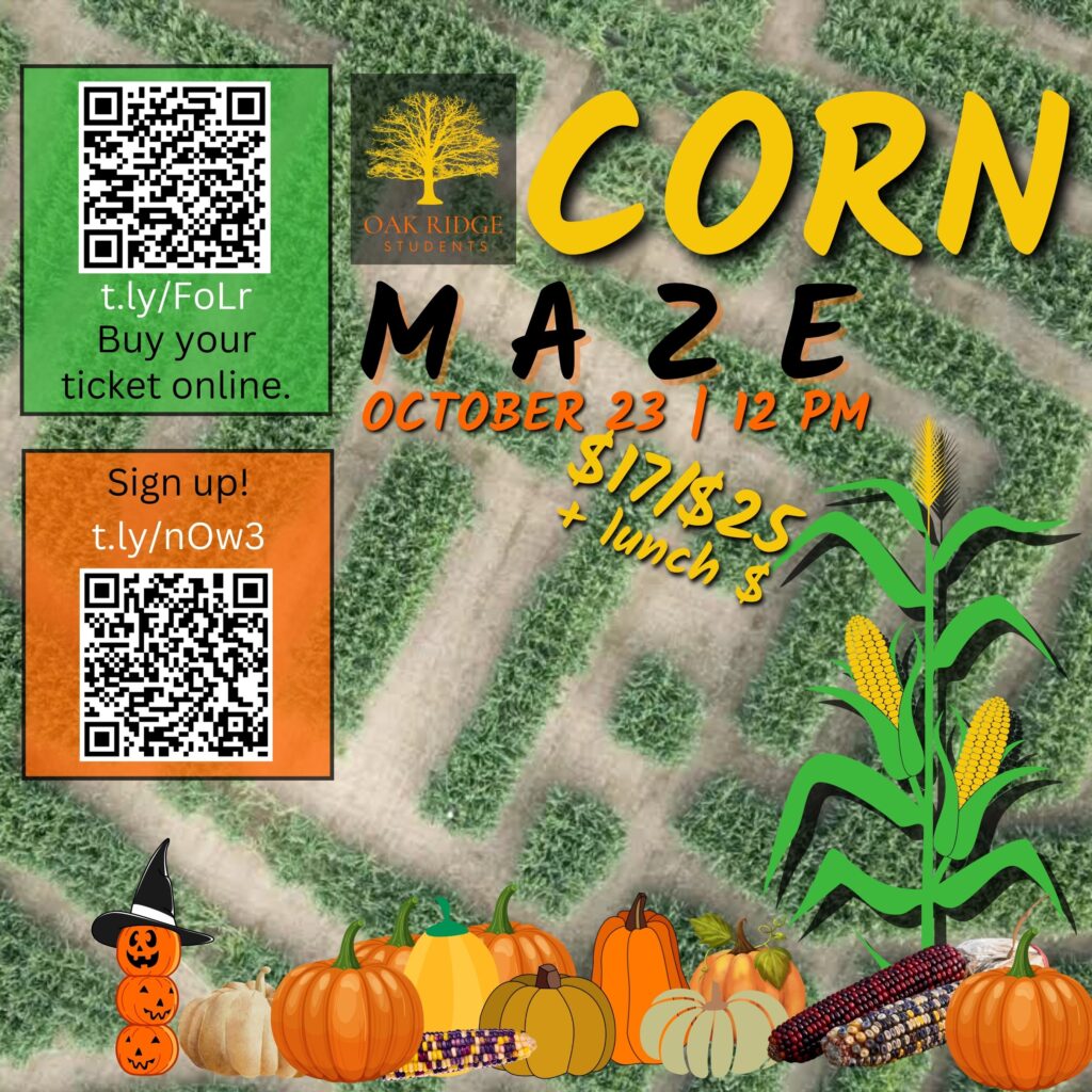 Student: Corn Maze & Pumpkin Patch - Oak Ridge Baptist Church